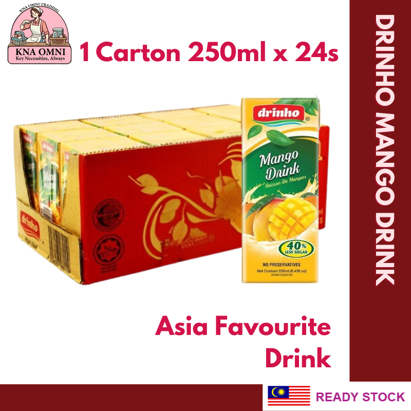 Drinho Mango Drinks Minuman Air Kotak Berperisa Mangga RTD 1-2 Cartons ...