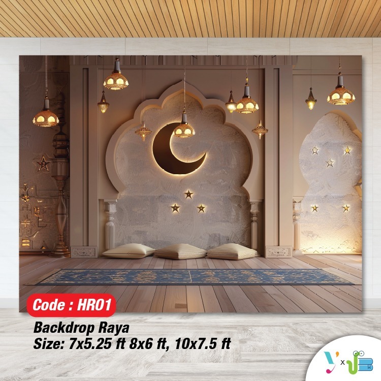 BACKDROP HIASAN DEKO HARI RAYA TEMA ISLAMIK / ARABIC DESIGN TERKINI ...