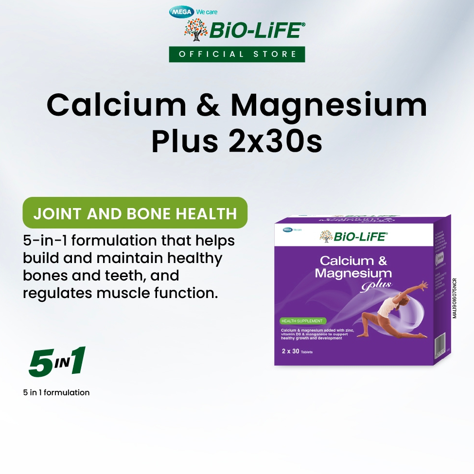 BiO-LiFE Calcium & Magnesium Plus 2 x 30 tablets (EXPIRY DATE JULY 2026 ...