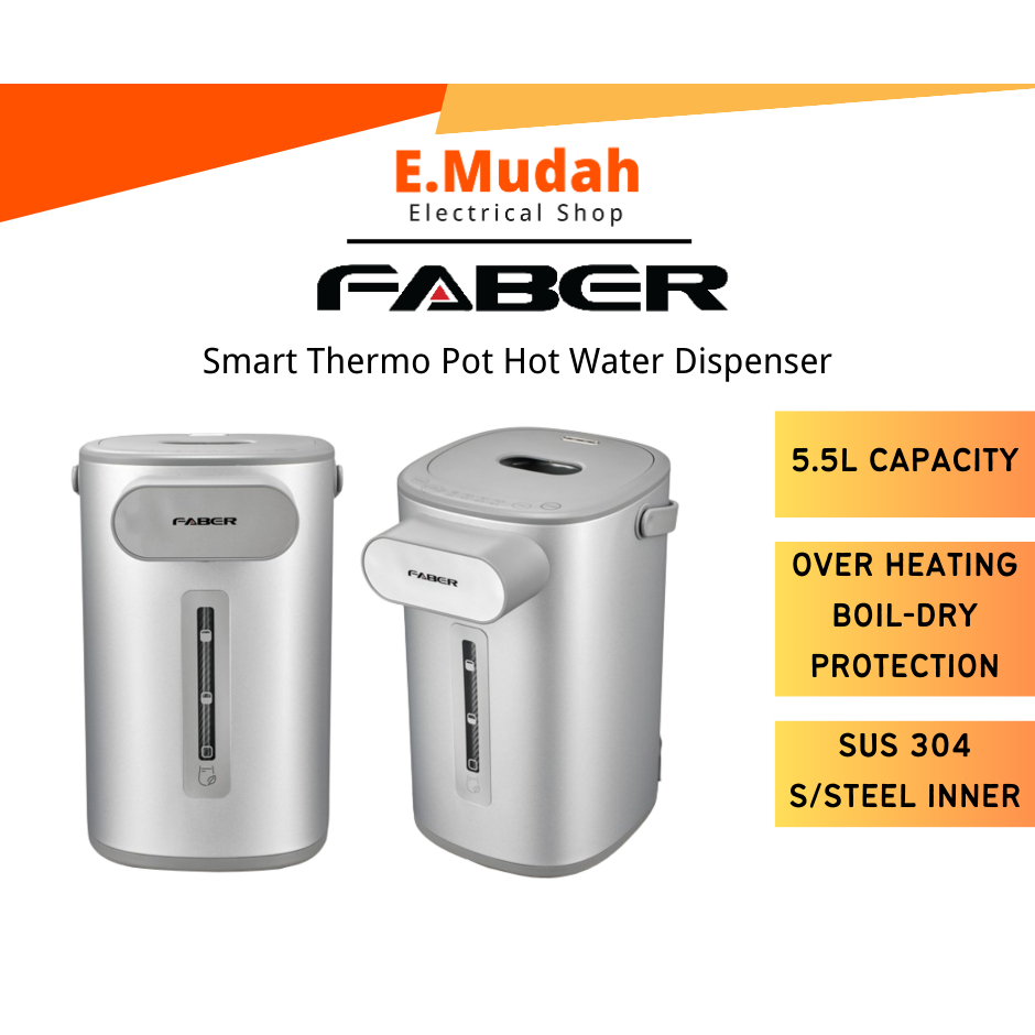 Faber Pensonic 5L/5.5L Electric Stainless Steel Thermo pot | FTP ACQUA 55 PTF-5001 | Shopee Malaysia