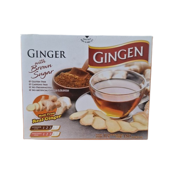 Gingen Ginger with Brown Sugar Instant Powder (10 Sachets, 180g ...