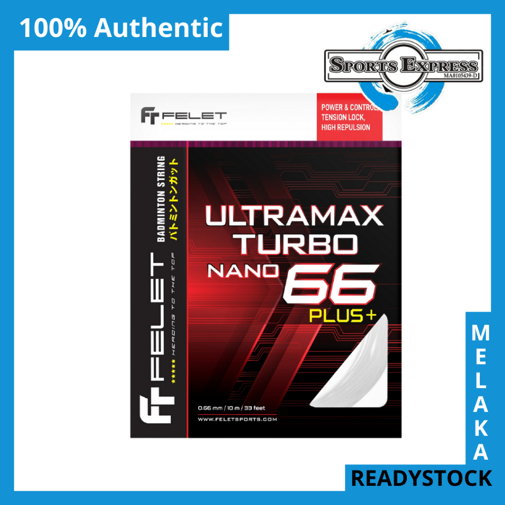 Felet Ultramax Turbo Nano 66 String Plus Badminton String Tali Raket ...