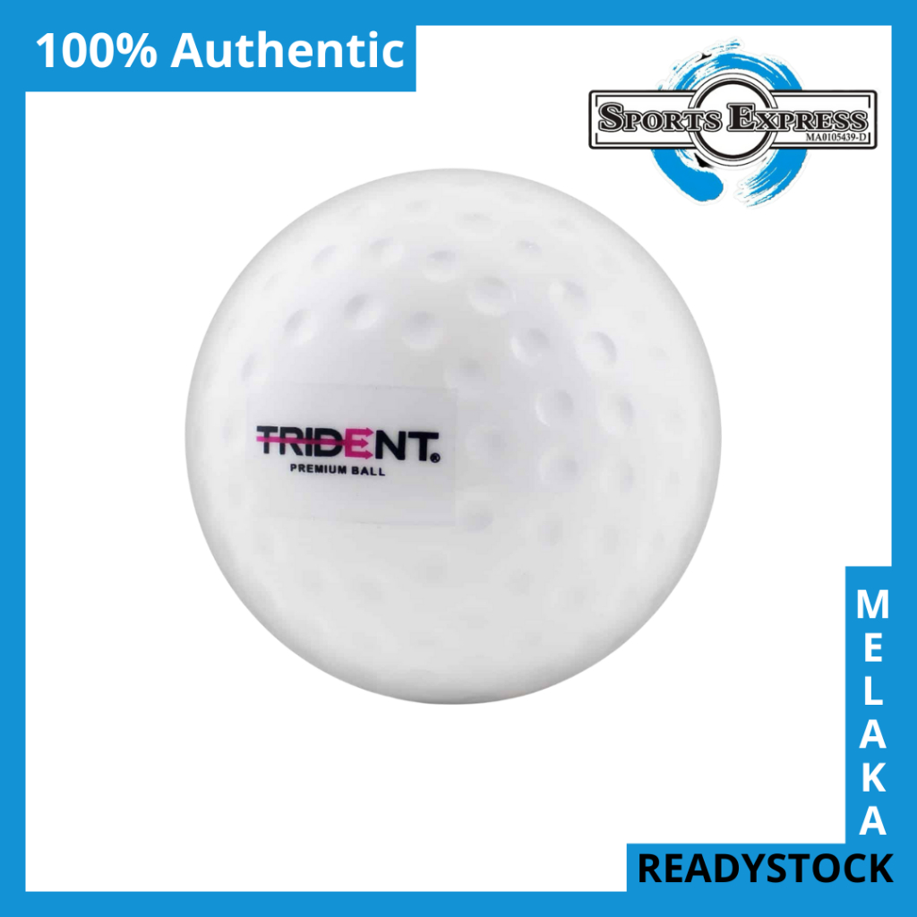 Trident Premium Hockey Ball Dimple Bola Hoki White [100% Authentic ...