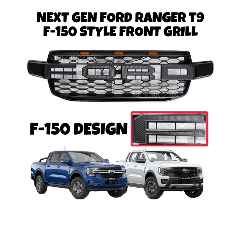 F150 NEW GEN FORD RANGER T9 XLT XLT+ WILDTRAK LED FRONT GRILL YELLOW ...