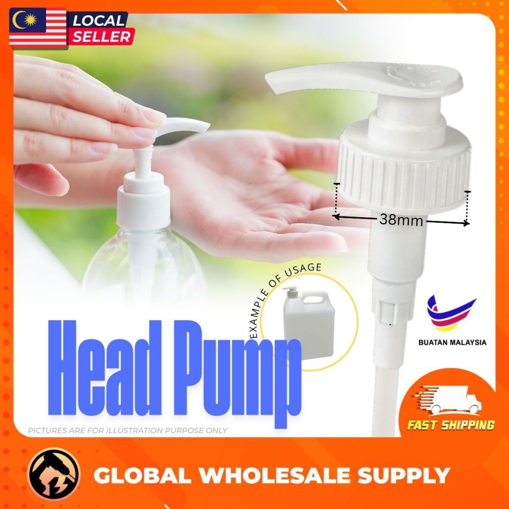 38mm Pump Dispenser Refillable Empty Bottle Pump Dispensing Shampoo ...