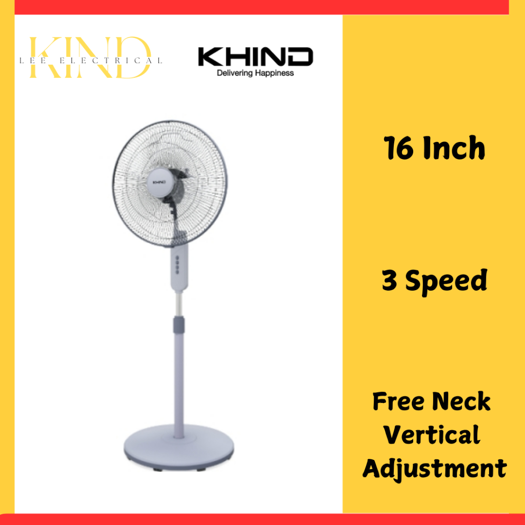Khind Stand Fan 16"inch Kipas SF-1682SE | Shopee Malaysia
