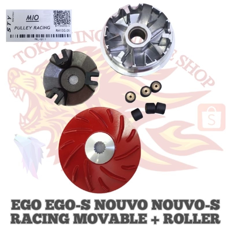 YAMAHA EGO EGOS NOUVO NOUVOS NOUVO S RACING MOVABLE FRONT PULLEY DRIVE FACE DRIVEN FAN WITH ...