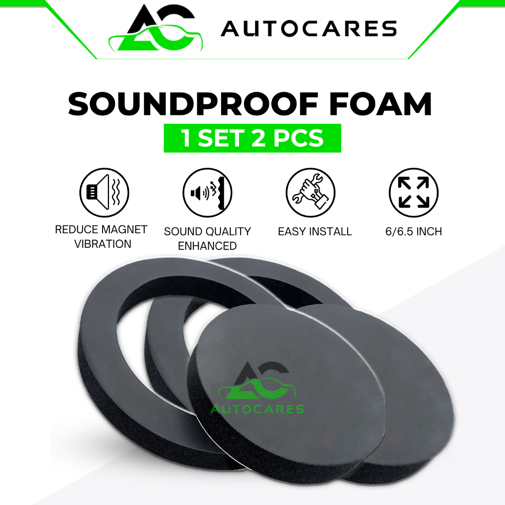 (2 PCS) Car Door Speaker Foam 6.5 Inch Speaker Soundproof Sponge Bass ...