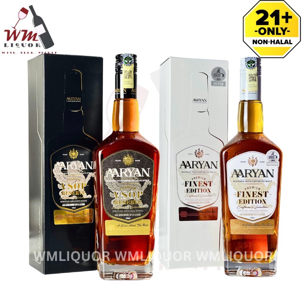 Aaryan Blended With Imported Malt WHSIKY / VSOP (700ml/350ml) Big ...