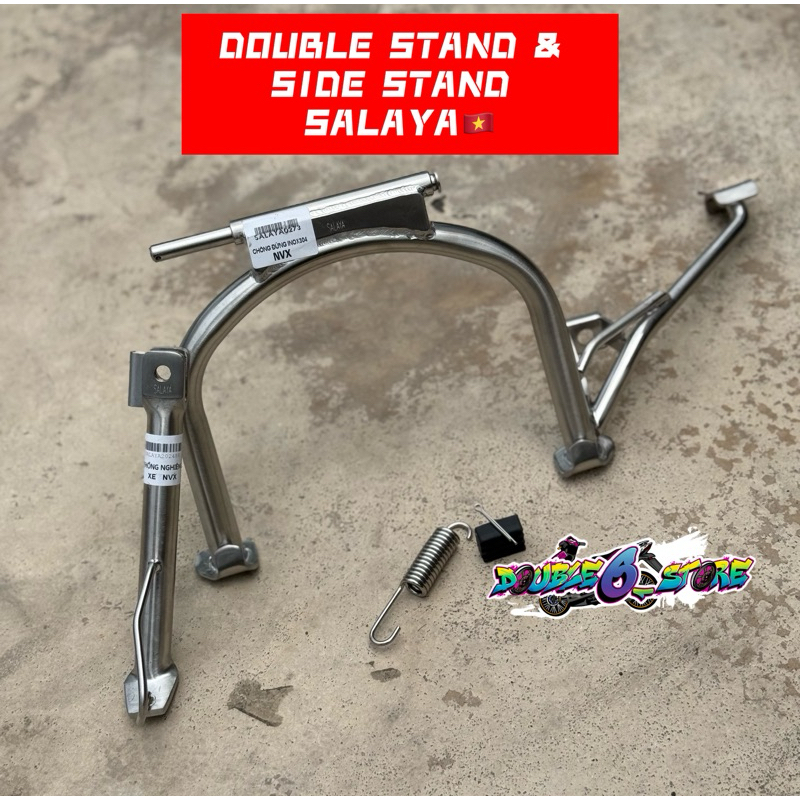 STAINLESS STEEL SIDE STAND YAMAHA NVX155 SALAYA DOUBLE STAND ALLOY CNC ...