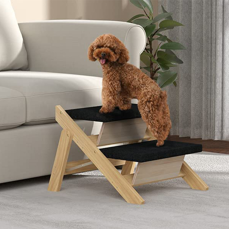 In Stock Wooden Dog Ladder Outdoor Indoor Portable Twice Dog Ladder Cat ...