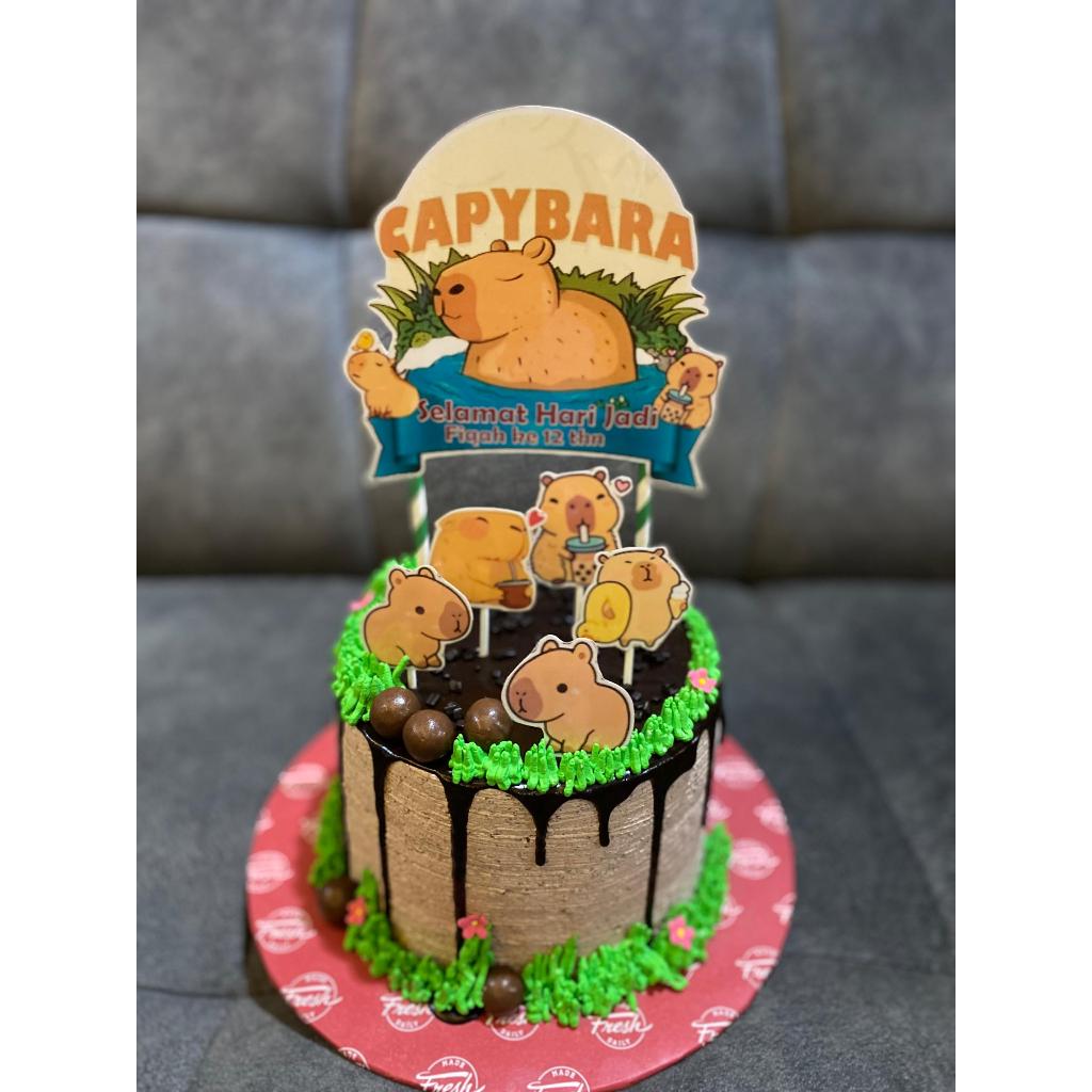 Capybara topper cake ready to put | Shopee Malaysia