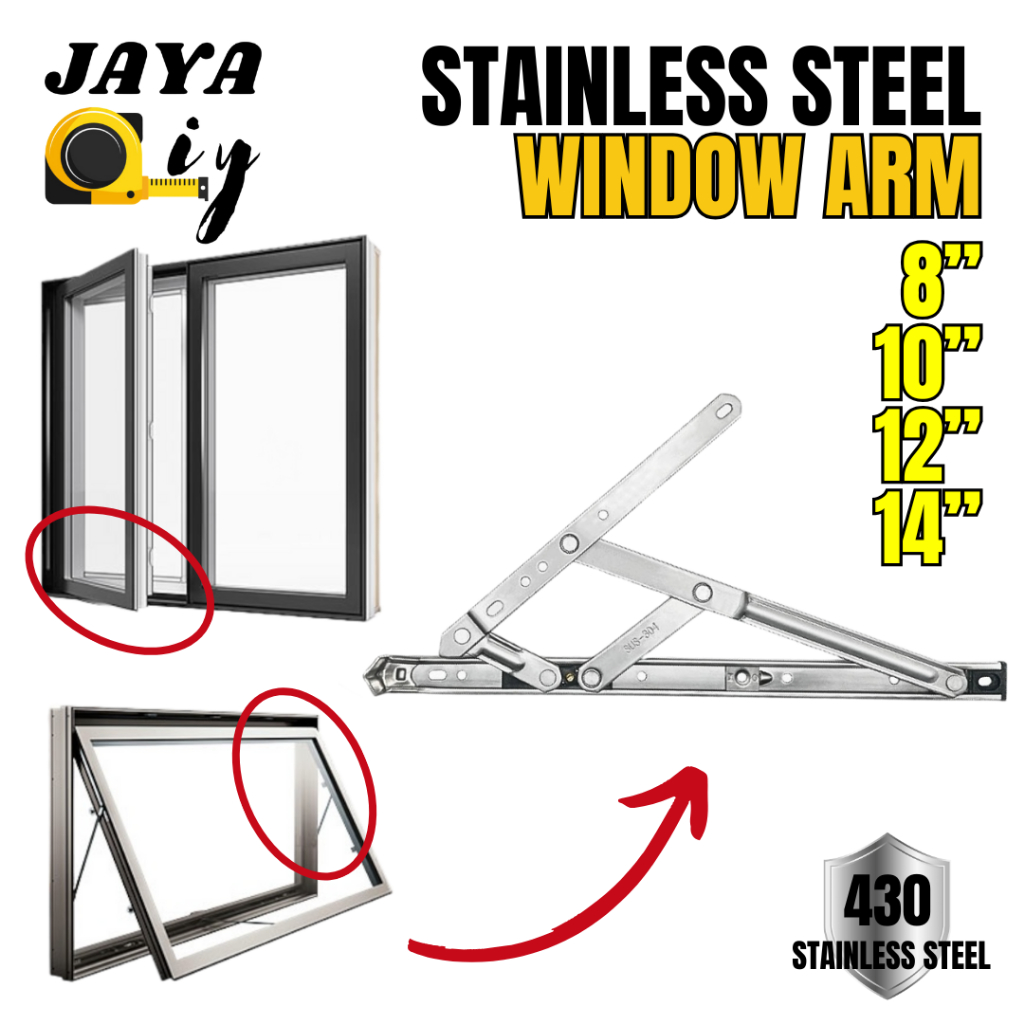 1PCS Window Hinge 4 Bar Hinge Window Arm Window Stay / Engsel Tingkap ...