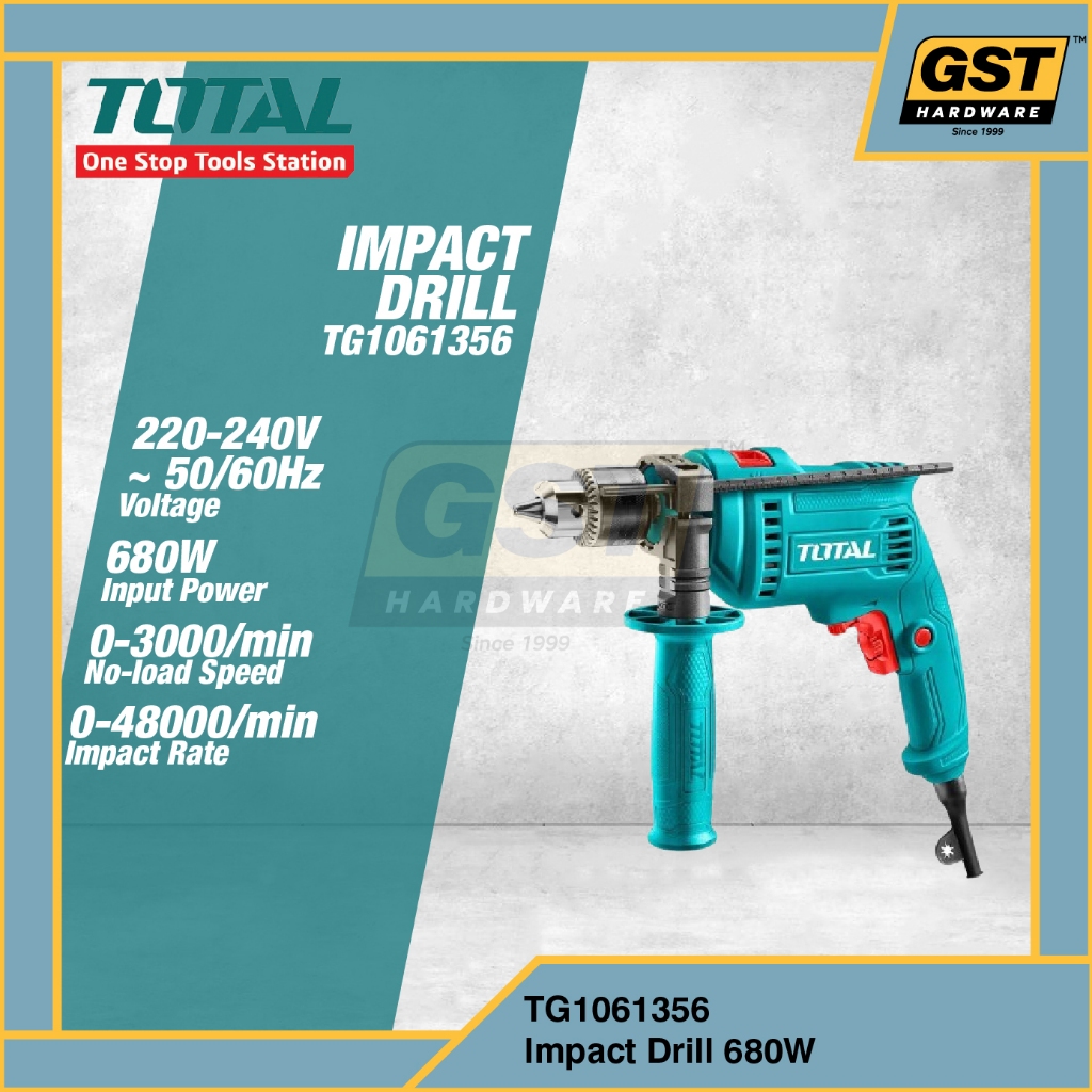 Total Impact Drill TG1061356 Mesin Gerudi Dinding Penebuk Tebuk Lubang ...