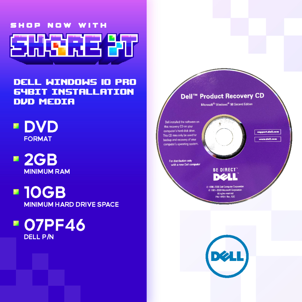 Dell Windows 10 Pro 64Bit Installation DVD Media | Shopee Malaysia