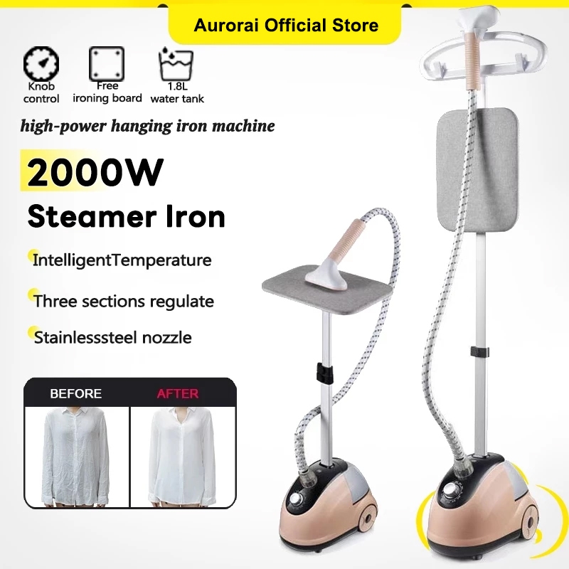 2000W Garment Steamer with Flat Pole Iron Board Seterika Baju Steam ...