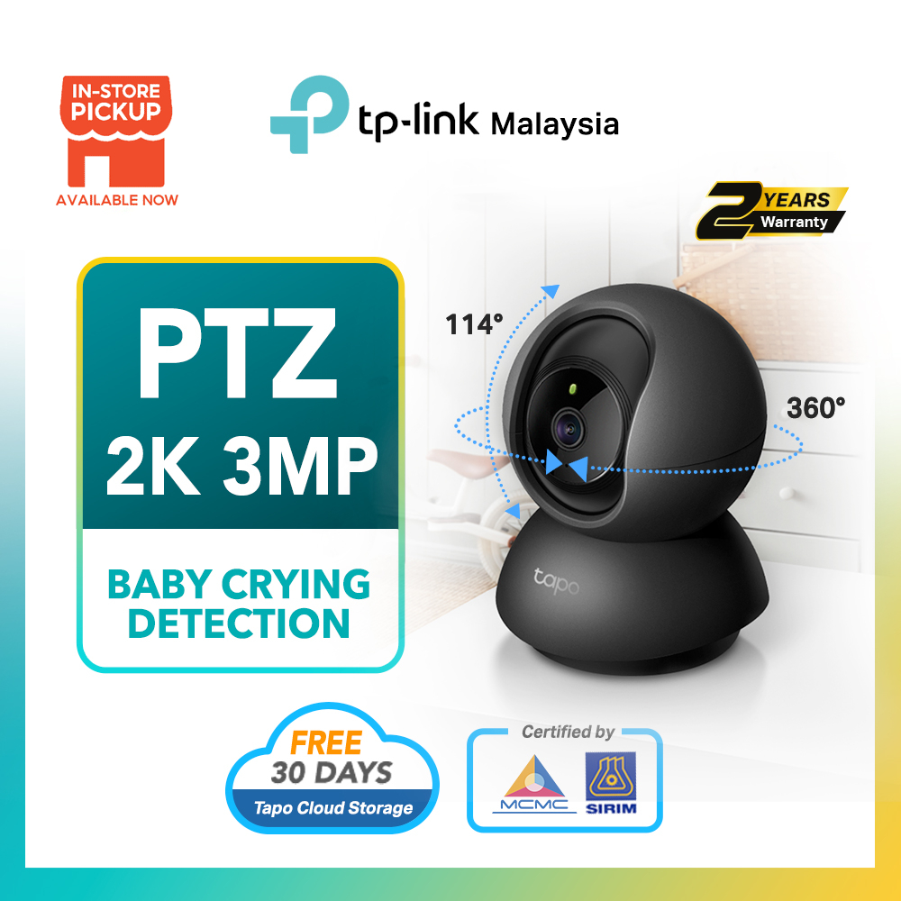 TP-Link Tapo 3MP 2K WiFi CCTV IP Home Security Camera 360 Degree Night ...