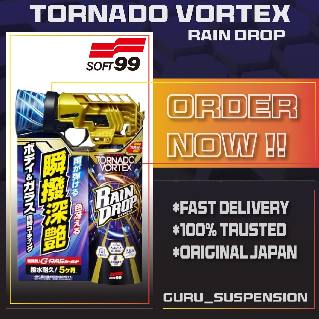 SOFT99 Rain Drop Tornado Vortex (300ml) Body Coating Aerosol / Rain ...