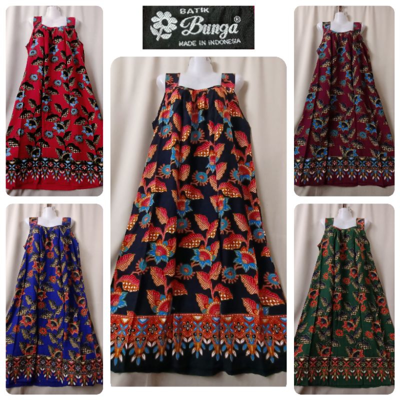 B11 (Size 2XL) (Bunga) Baju Tidur Batik/Baju Batik | Batik Night Dress ...