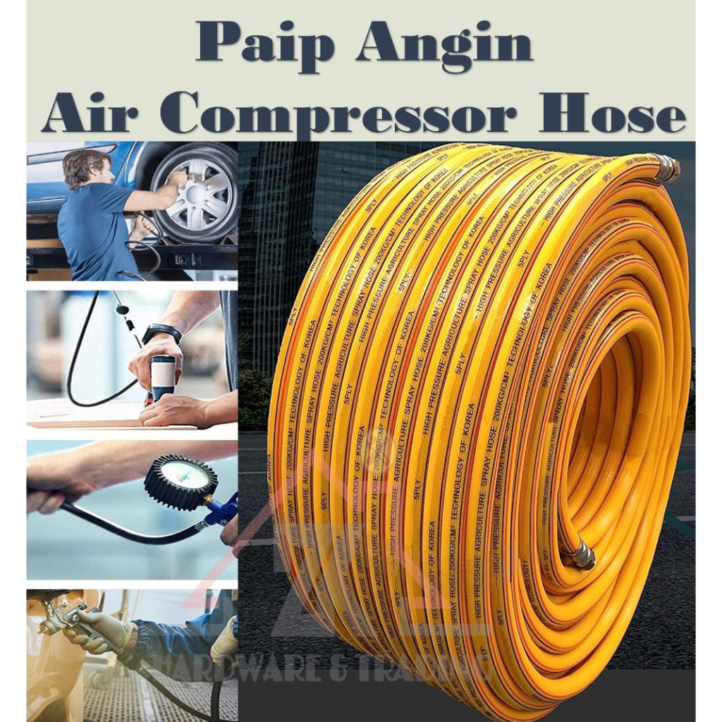 Thick Air Compressor Hose High Pressure Yellow Air Hose Car Wash Paip ...