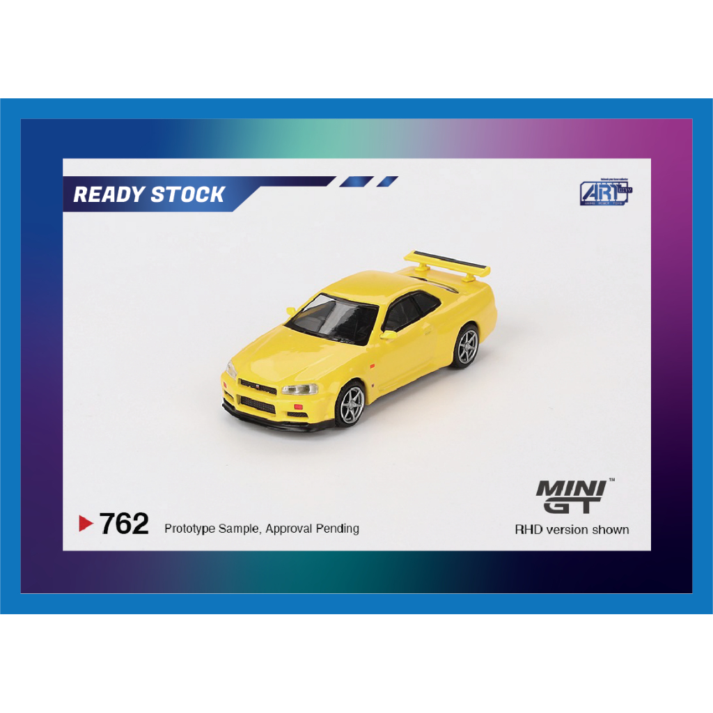 (READ STOCK) Mini GT - 762 Nissan Skyline GT-R (R34) - V-Spec Lightning ...
