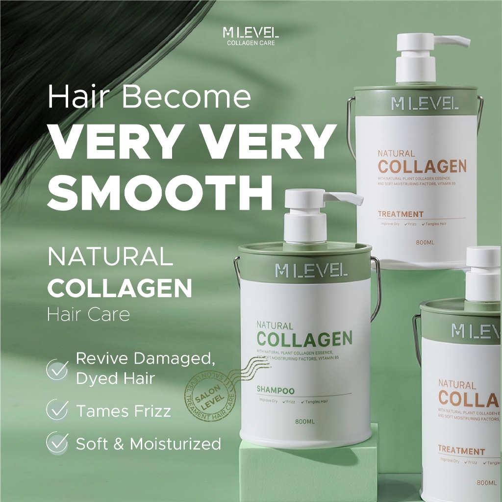 【M LEVEL】Collagen Shampoo & Treatment 800ML / 【M LEVEL】Syampu & Rawatan ...