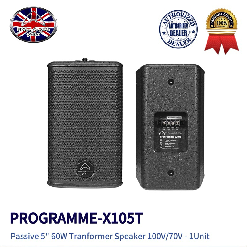 Wharfedale PROGAMME-X105T (Black/White) Passive 5” 2Way 60W Transformer ...