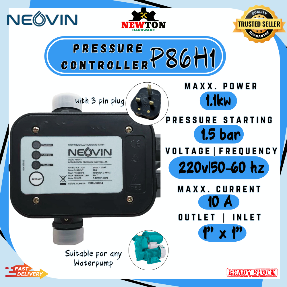 Neovin 1.1kW Automatic Electronic Pressure Controller | Shopee Malaysia