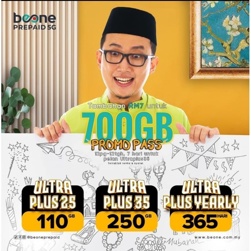Simkad BEONE Prepaid 5G/4G Unlimited Calls+Internet(Free 1GB data Hi Speed)+Hotspot Plan Simcard ...