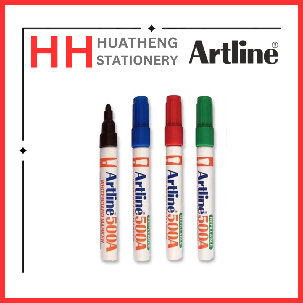 ARTLINE Whiteboard Marker 500A (Black / Blue / Red) | Shopee Malaysia