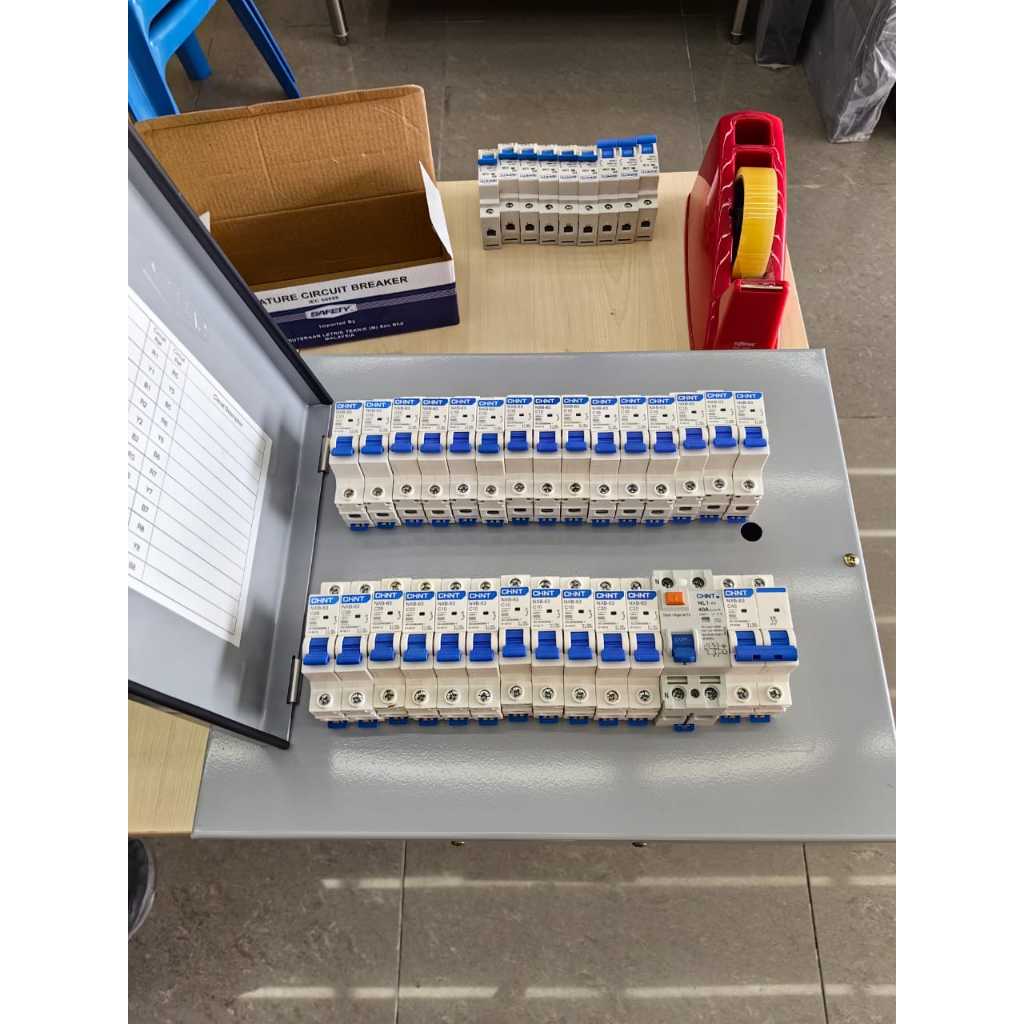10-36WAY 40A/63A METAL CLAD MCB BOX DB SET C/W CHINT/SAFETY 1P MCB & 2P ...
