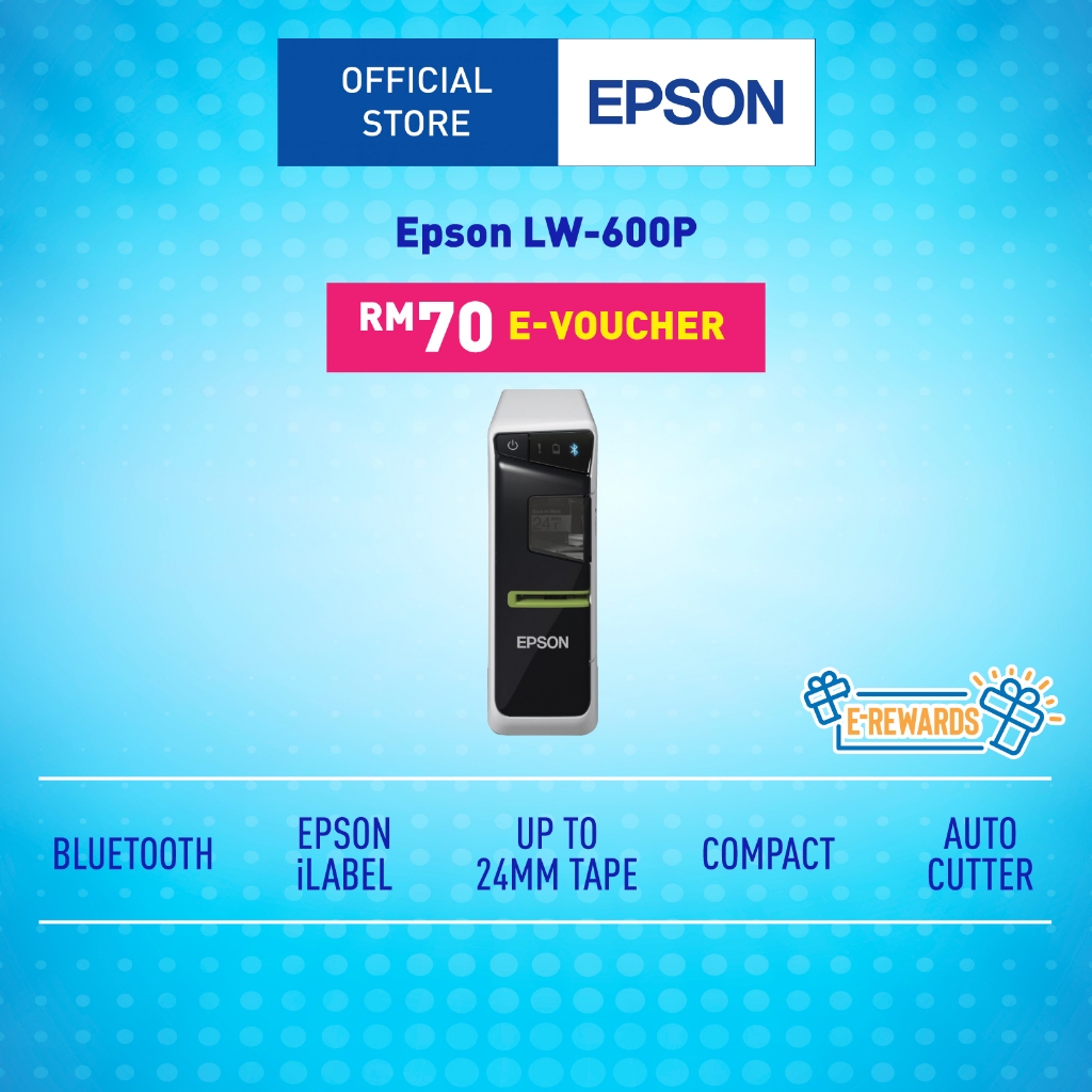 Epson LabelWorks LW-600P Bluetooth Label Printer | Shopee Malaysia