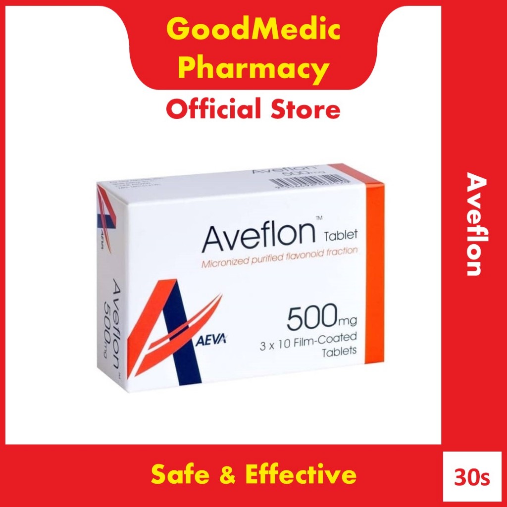 Aveflon Micronized Purified Flavonoids Fraction 500mg Tablet (30s ...