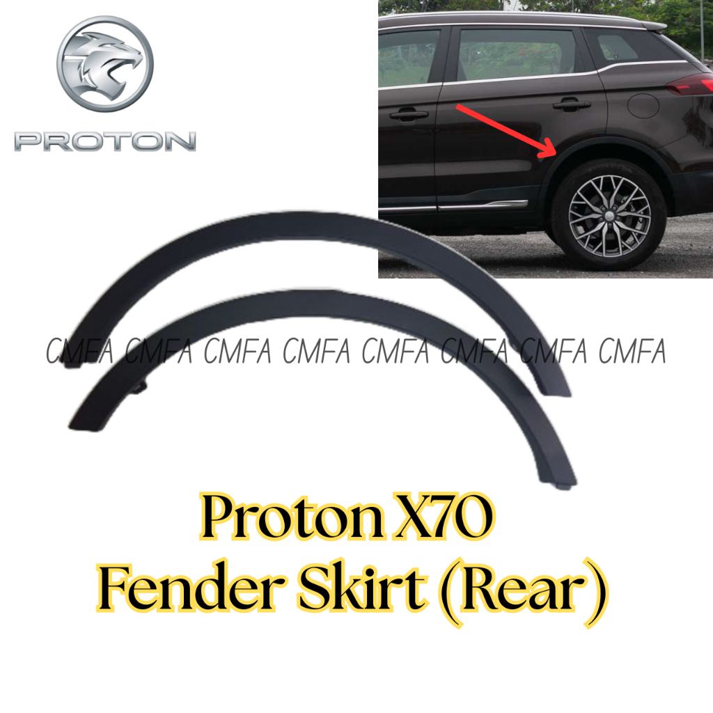 (READY STOCK) PROTON X70 Rear Fender Skirting Fender Skirt Fender Arch ...