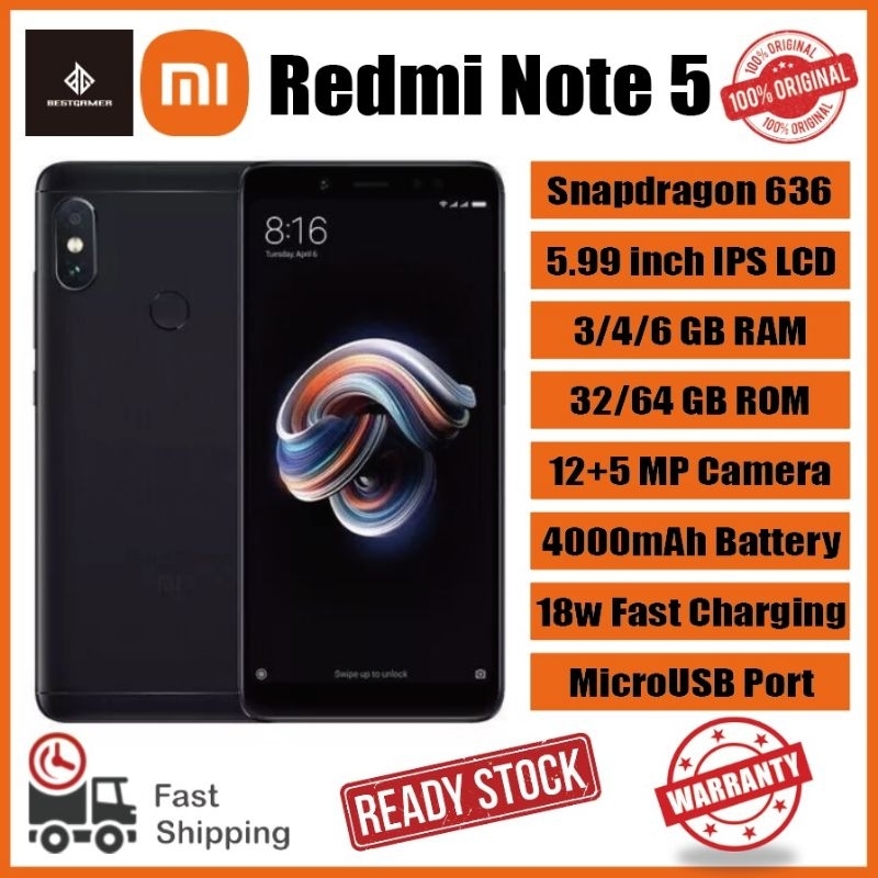 Redmi Note 5 3+32/4+64/6+64 (Original Used Phone) | Shopee Malaysia
