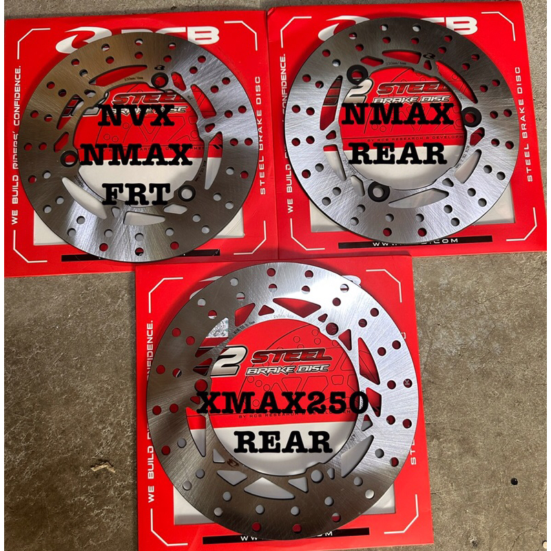 RCB 💯 ORIGINAL E2 STEEL BRAKE DISC NMAX NVX XMAX FRONT DISC BRAKE REAR DISC BRAKE | Shopee Malaysia