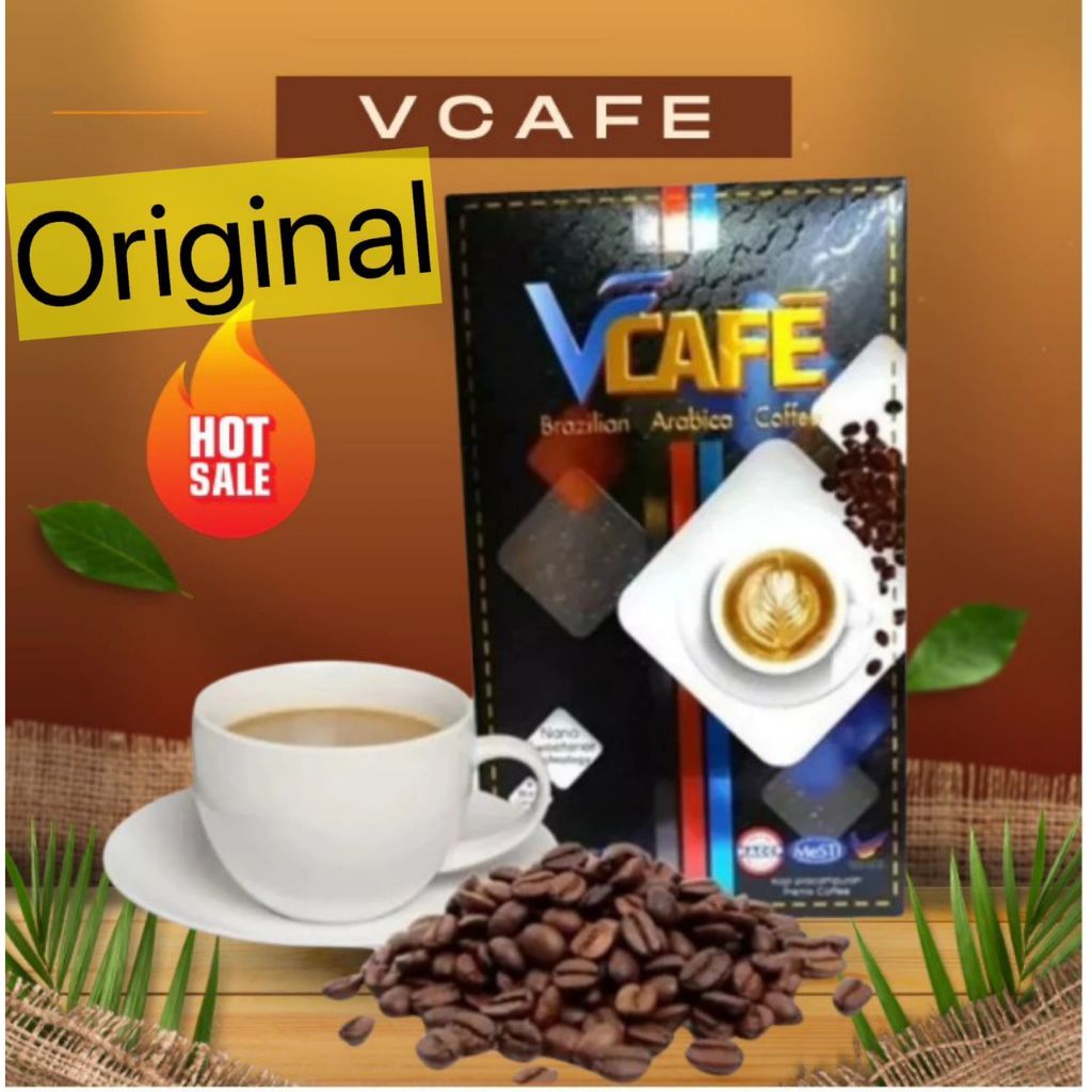 100% ORIGINAL 🔥HALAL🔥 Volten Vcafe Brazilian Arabica Coffee / Kopi Arabica Vcafe (20 sachets/box ...