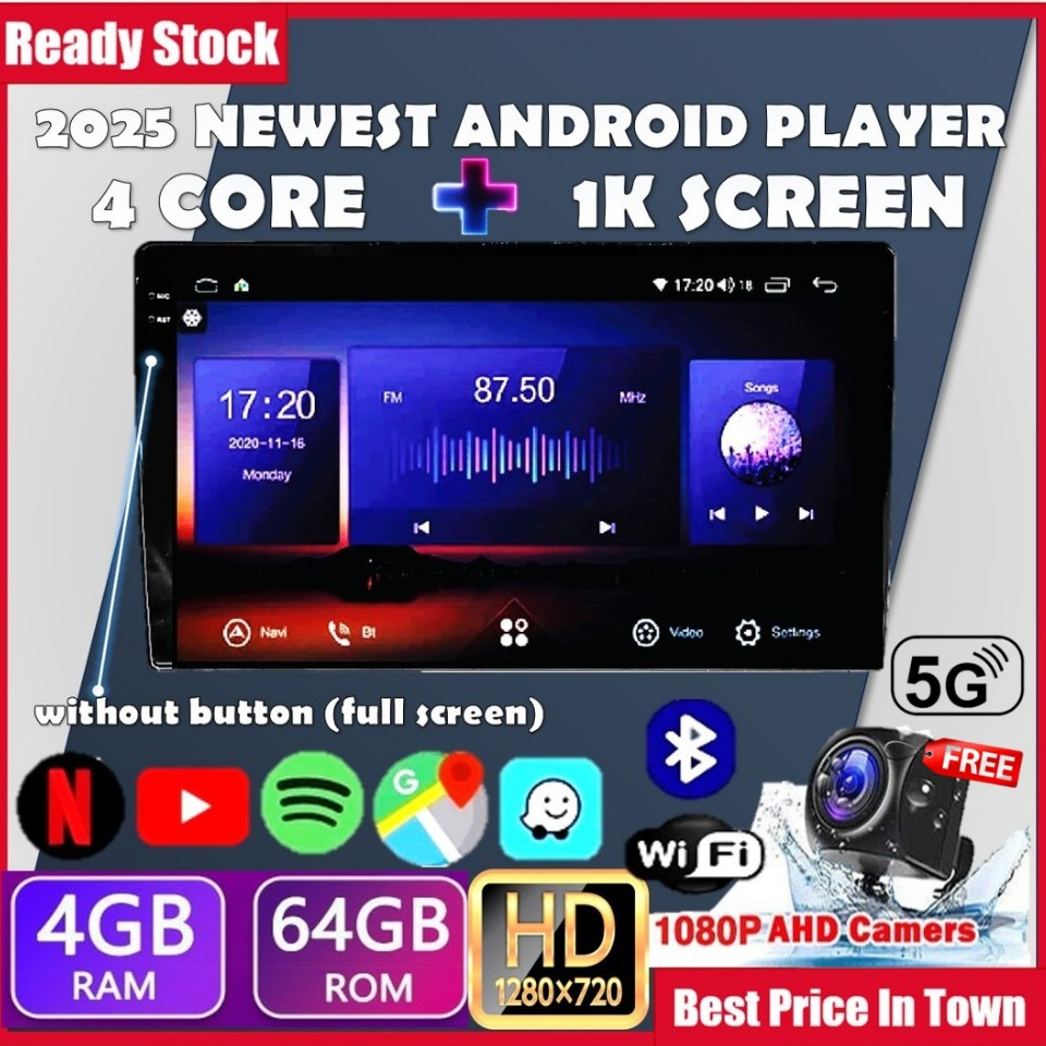 [4𝐆𝐁 𝐑𝐀𝐌+64𝐆𝐁 𝐑𝐎𝐌] 4 Core 5G Android Player 9 10 Inch Android Car ...