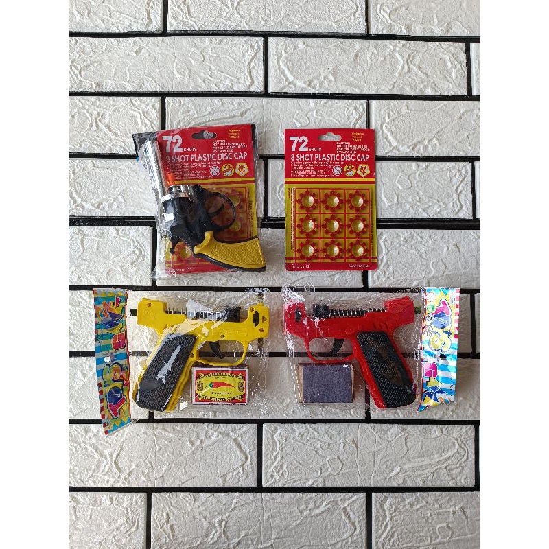 Mainan sukan budak/toy 8 shot plastic disc cap/mancis kayu | Shopee ...