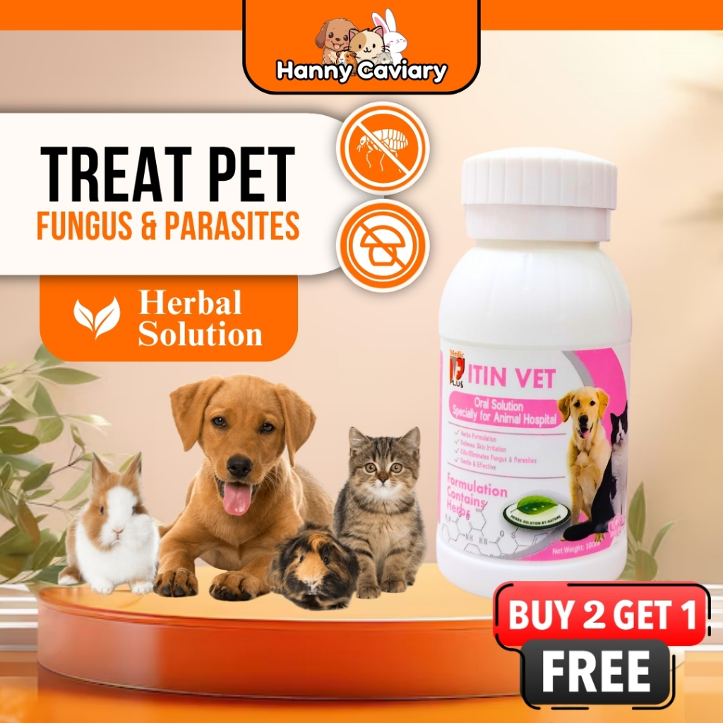 Medic Plus Vet Itin - Anti Fungus & Anti Parasite for Pet (100ml ...