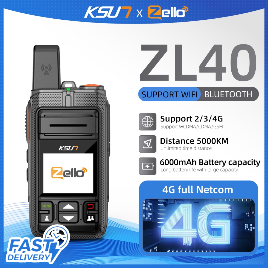 KSUN ZL40 zello Walkie Talkie 4g LET intercom wifi 5000KM range radio ...