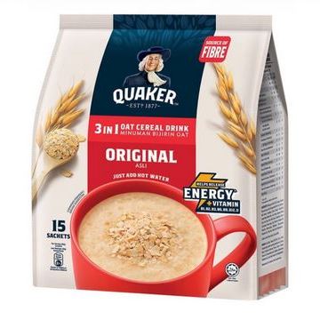 Quaker Oat Cereal Drink 3-in-1 (420g) | Shopee Malaysia