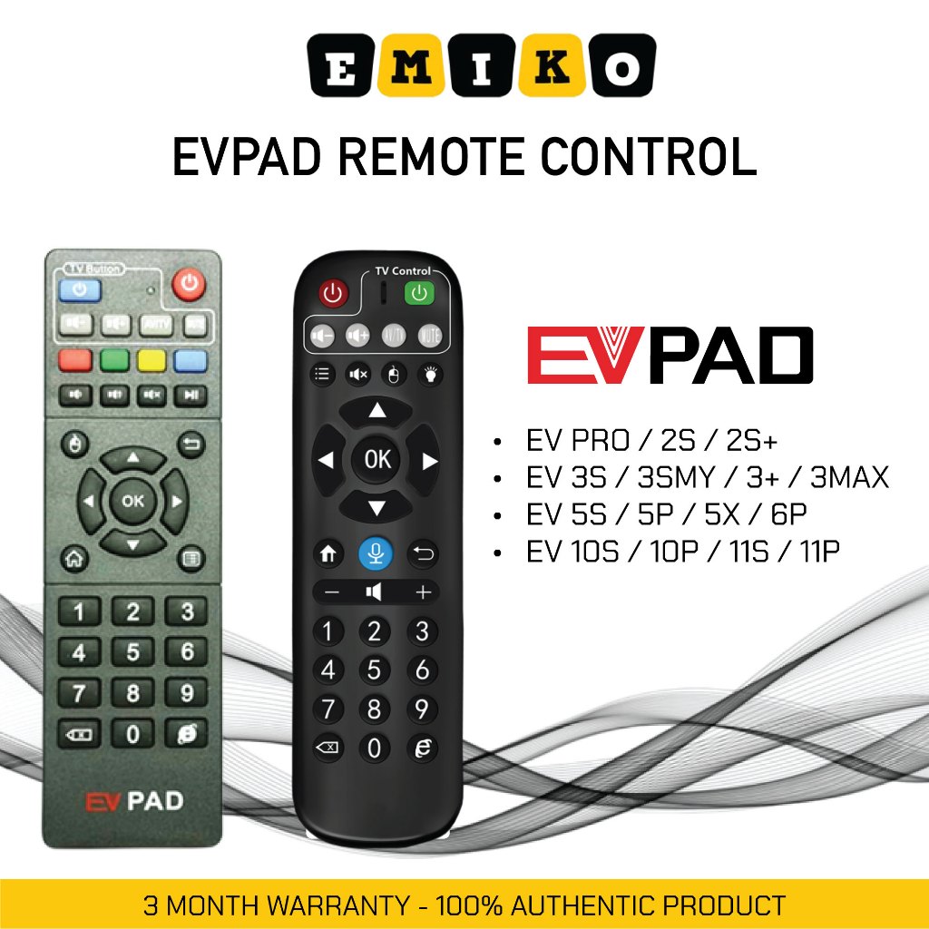 EVPAD REMOTE CONTROL - EV PRO / 2S / 2S+ / 3S / 3+ / 3MAX / 5S / 5P ...