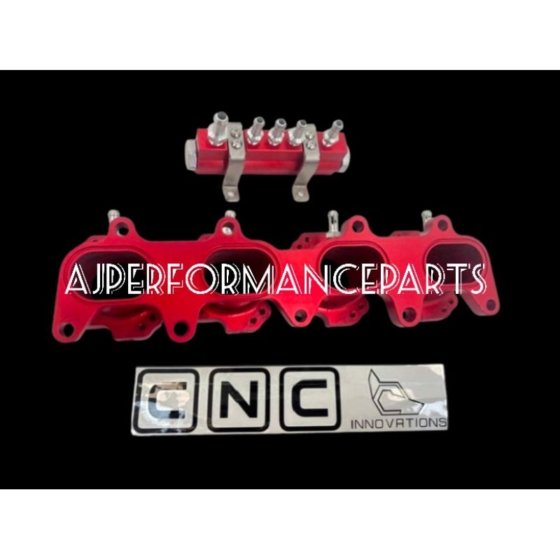 TOYOTA 4AGE 16V SMALL PORT TO 20V CNC INNOVATIONS BILLET ITB 4 THROTTLE ...