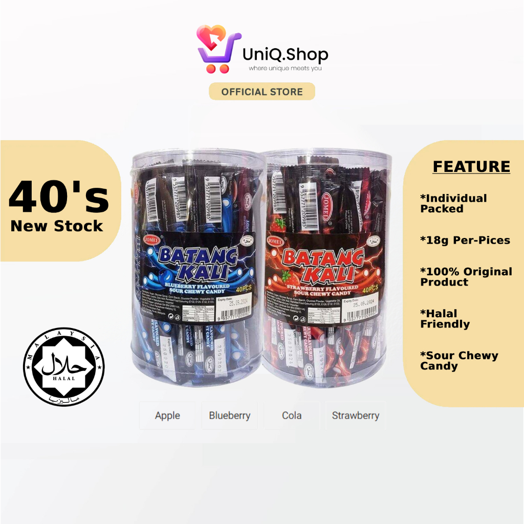 [Boleh Mix] JOMEI Batang Kali 40pcs (HALAL) Gula-Gula Sour Chewy Candy ...