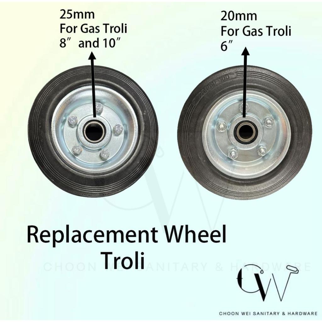Solid Heavy Duty Tyre /Replacement Wheel /Pengaantian Roda Getah Hitam ...