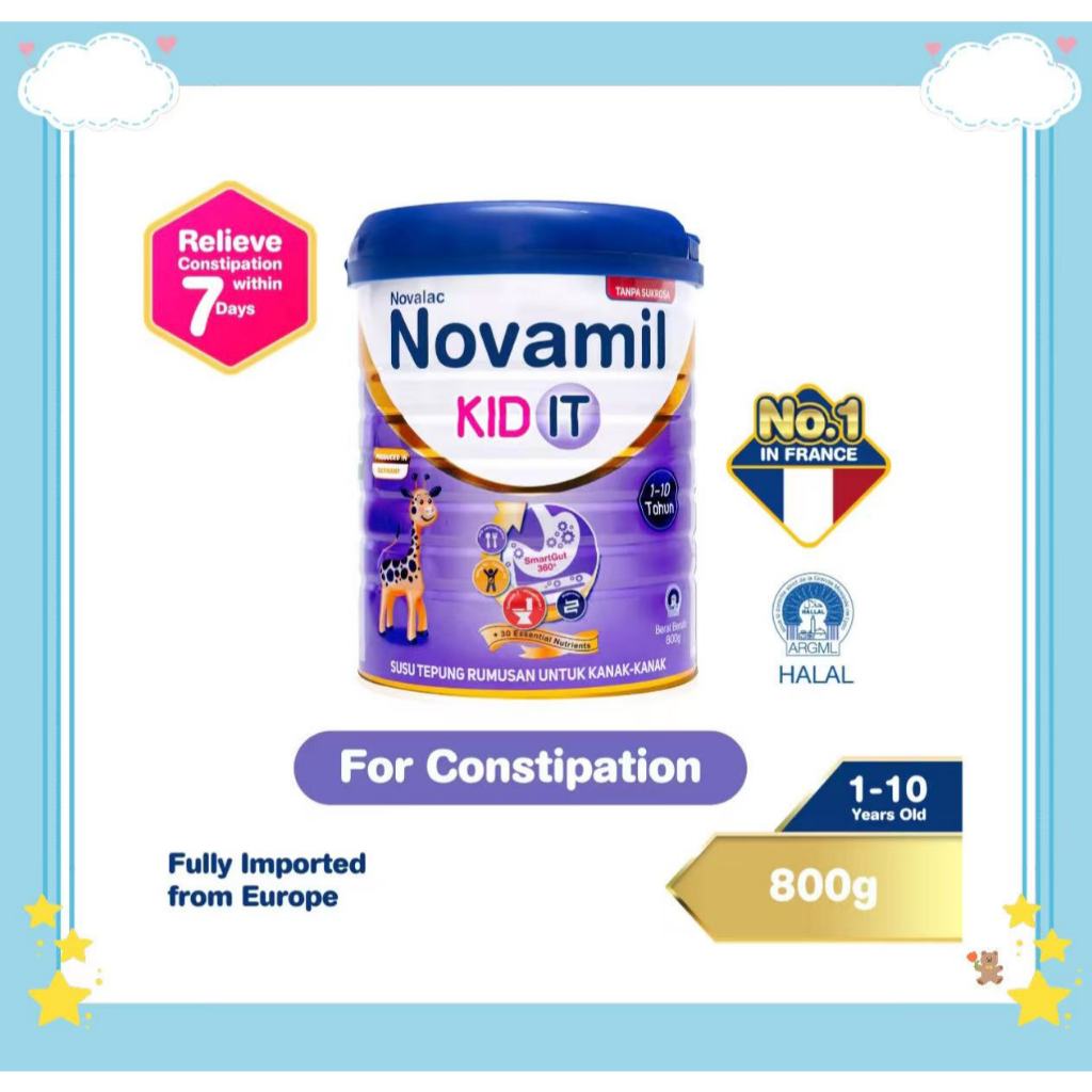 Novamil KID IT Growing Up Milk for Constipation Relief (800g) | Shopee ...