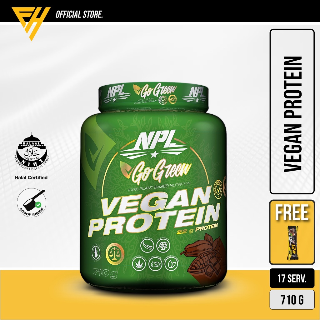 NPL Vegan Protein (710g) 100% Organic, BCAA, 5 Plant - Based Source ...