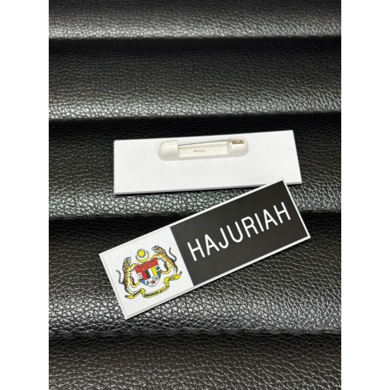 Epoxy Jata NameTag with 1 line Engraving Pin / Magnet | Shopee Malaysia