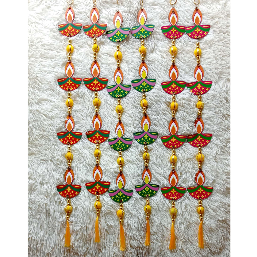 DEEPAVALI HANGING DECORATION - DIYA DESIGN - 1SET 2PC | Shopee Malaysia